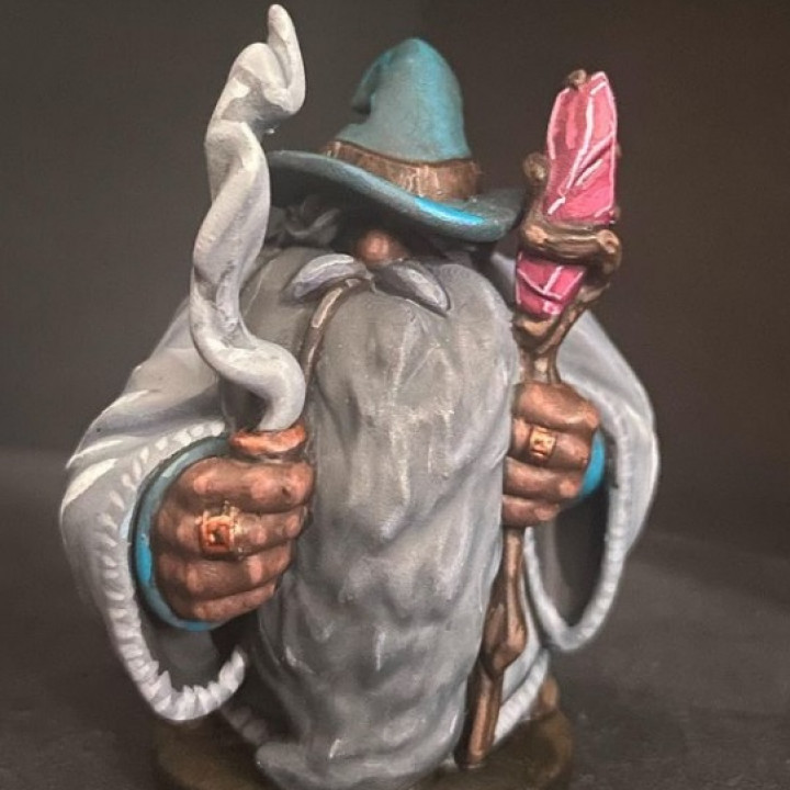 3D Print of Dwarven Wizard/Sorcerer Miniature - pre-supported by ...