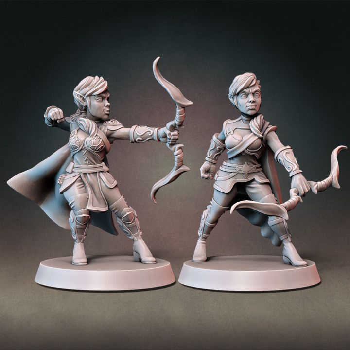 3D Printable Elf Ranger Set (Type A&B) with Modular Hands and Weapons ...