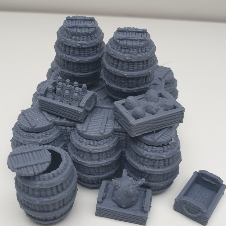 3D Printable Barrel cache by Vae Victis Miniatures