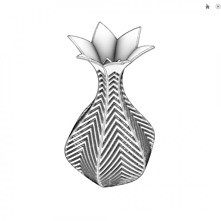 3D Printable Flower Vase by oTTeuM sTudio