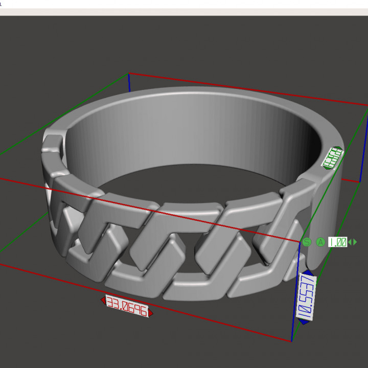 3D Printable Chain Ring by oTTeuM sTudio