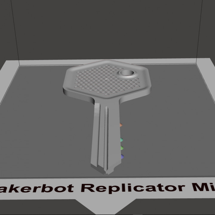 3D Printable Plastic Equipment Key by oTTeuM sTudio
