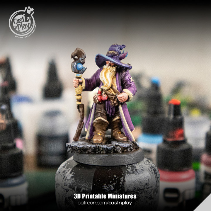 3D Printable Hero Wizard (Pre-Supported) by Cast n Play