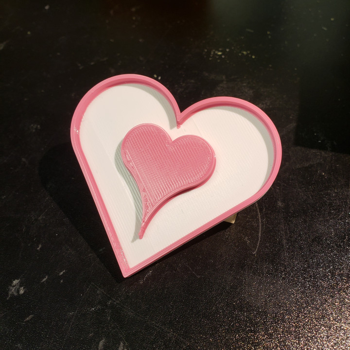 3D Printable Heart for Multi Color Valentines Day Project by Carly