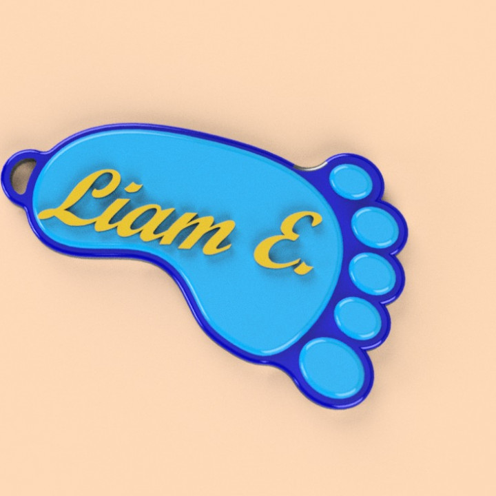 3D Printable FOOT KEYCHAIN by Marco Mejía