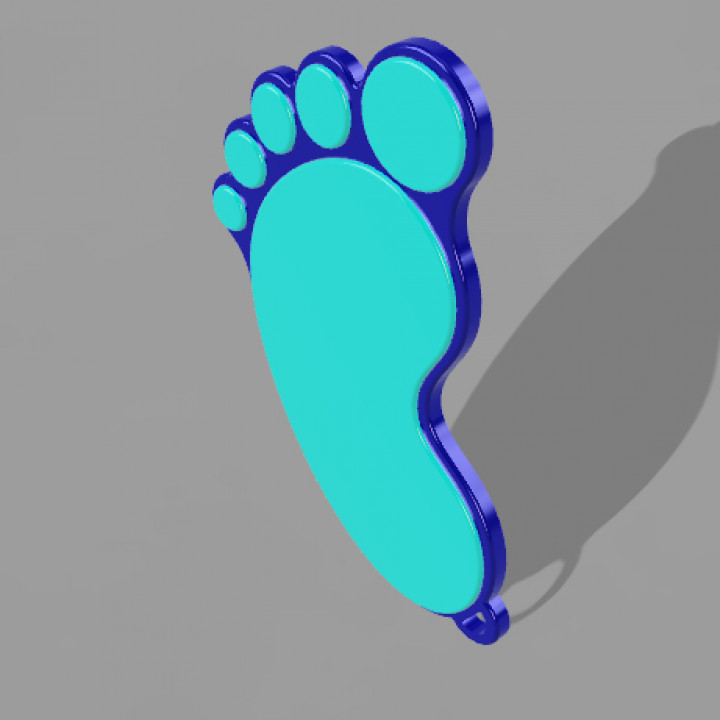 3D Printable FOOT KEYCHAIN by Marco Mejía