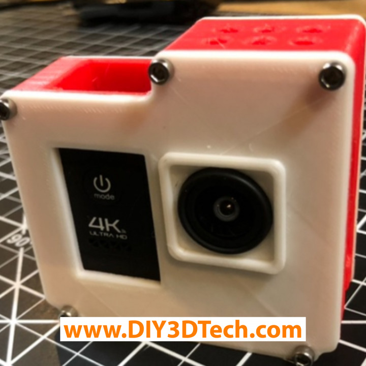 3D Printable Action Camera Cage! by Mr. DIY3DTech.com