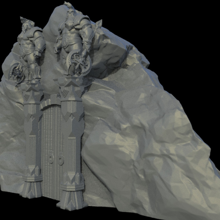 3D Printable Dwarf mine entrance by LegionMiniatures