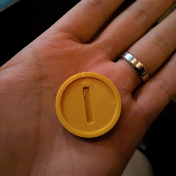 3D Printable Super Mario Bros Coin by Diego A. Santos