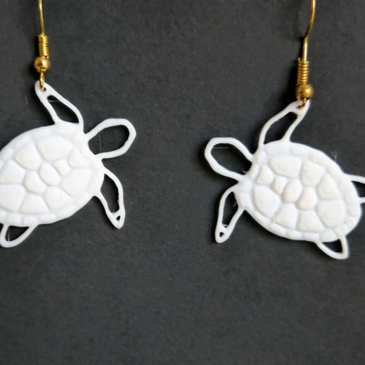 3D Printable Turtle earring by Tézsla Rebeka Viktória
