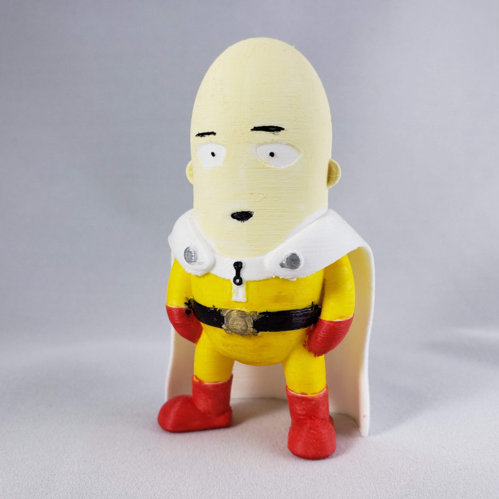 3D Printable Mini One Punch Man - Saitama by Dsk
