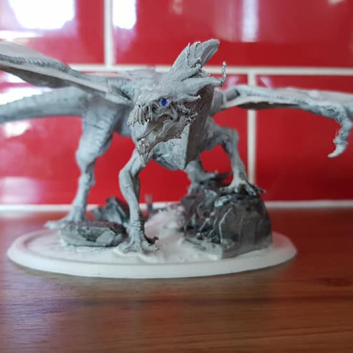 3D Printable White Dragon by Rescale Miniatures