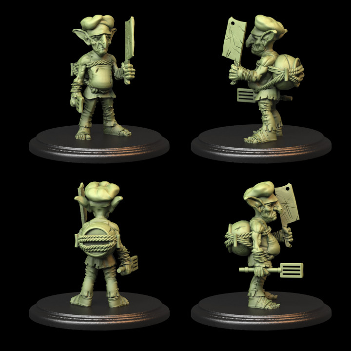 3D Printable Goblin Chef [Pre-Supported] by TytanTroll Miniatures