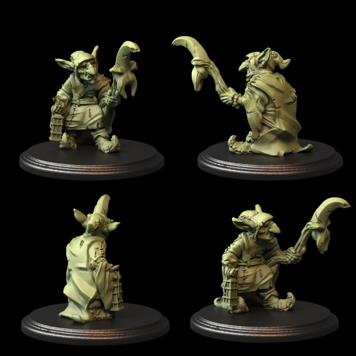 3D Printable Goblin Wizard [Pre-Supported] by TytanTroll Miniatures