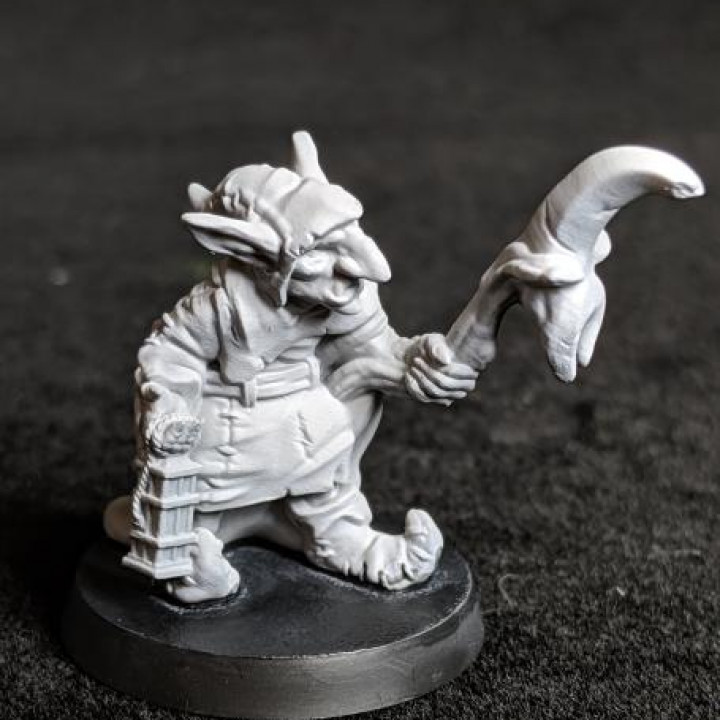 3D Printable Goblin Wizard [Pre-Supported] by TytanTroll Miniatures