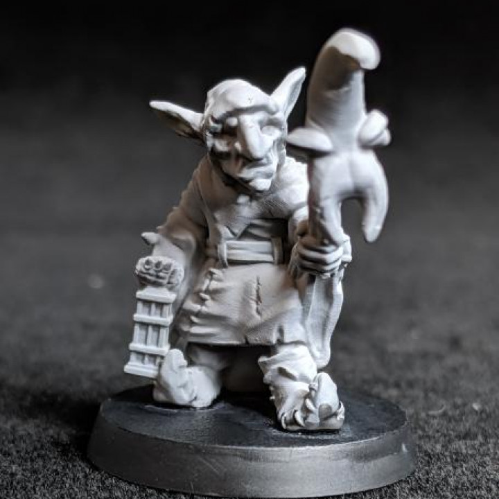 3D Printable Goblin Wizard [Pre-Supported] by TytanTroll Miniatures