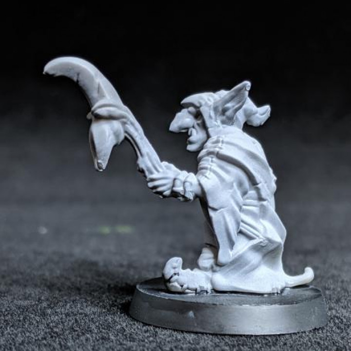 3D Printable Goblin Wizard [Pre-Supported] by TytanTroll Miniatures