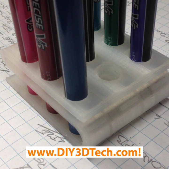 3D Printable Eames Inspired 3D Printed Pen Holder! by Mr. DIY3DTech.com