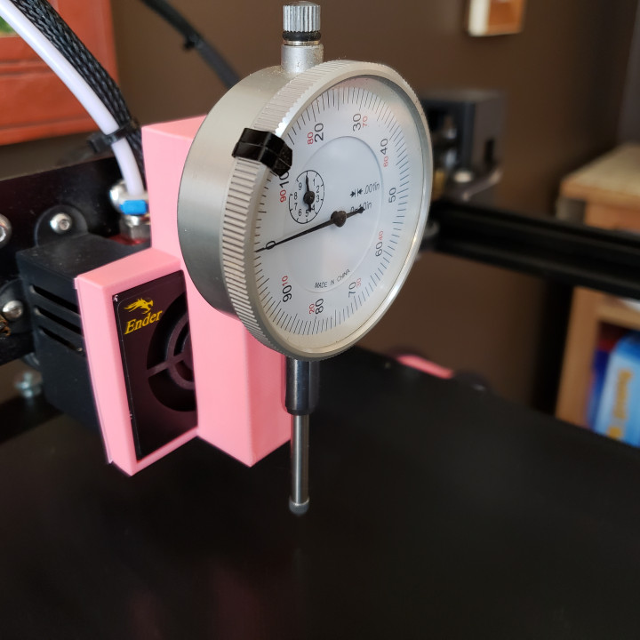 3D Print of Creality CR-10 Dial Indicator Mount for Bed Level/Tramming ...