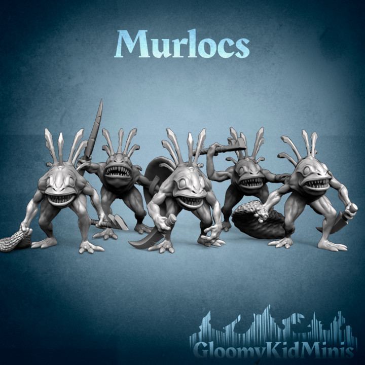 3D Printable Murlocs by GloomyKidMinis