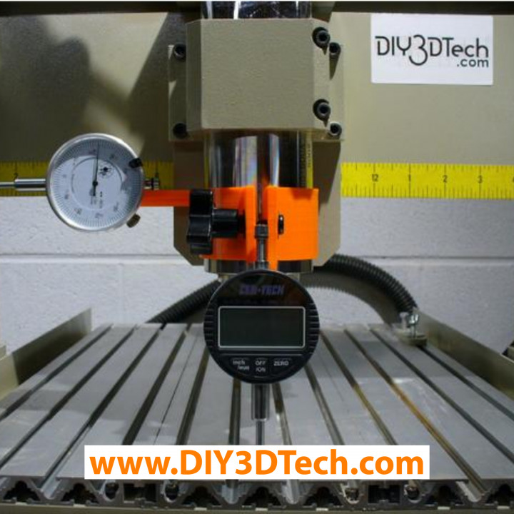 3D Printable CNC Alignment Collar for Dial Indicator! by Mr. DIY3DTech.com