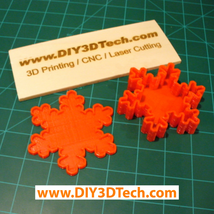 3D Printable Snowflake Gift / Storage Box! by Mr. DIY3DTech.com