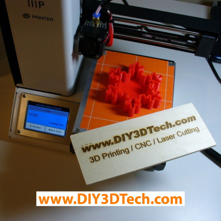 3D Printable Snowflake Gift / Storage Box! by Mr. DIY3DTech.com