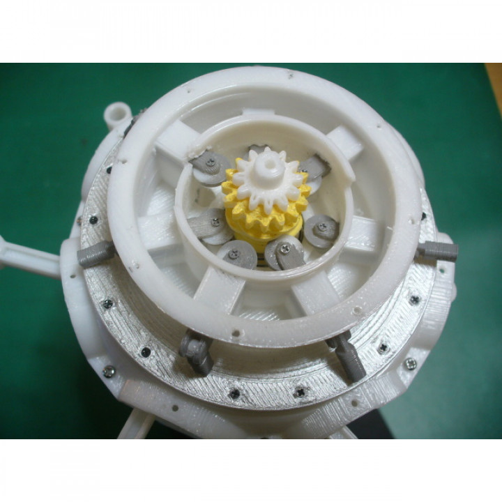 3D Printable Radial Engine, Rotary, 1910s by Motoo Kondo