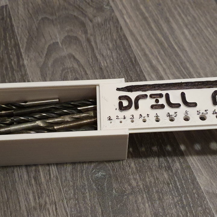 3D Printable Drill Bit Box by Dez Hoyle