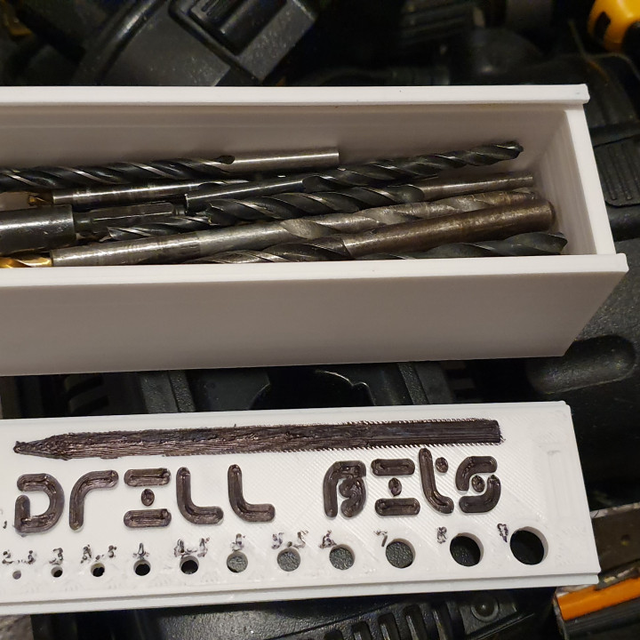 3D Printable Drill Bit Box by Dez Hoyle