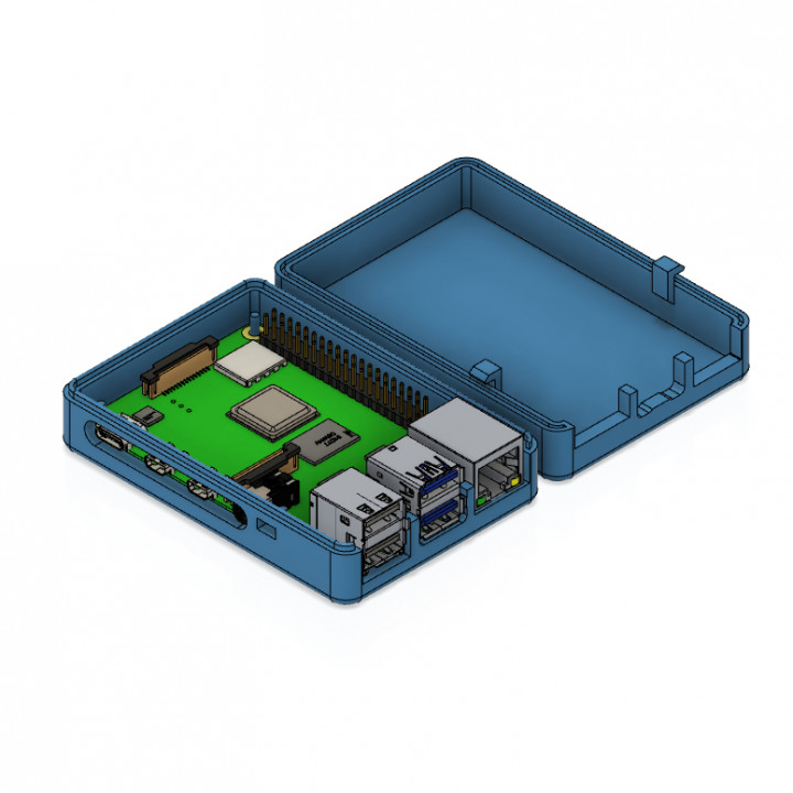 3D Printable Rasberry Pi 4 Case by oTTeuM sTudio
