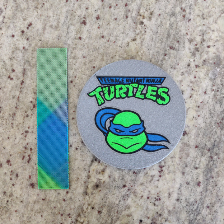 3D Printable TMNT Coaster Set by Red Carlson