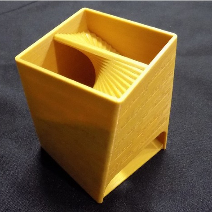 3D Printable DIce Tower with Elf Script by Christopher Bray