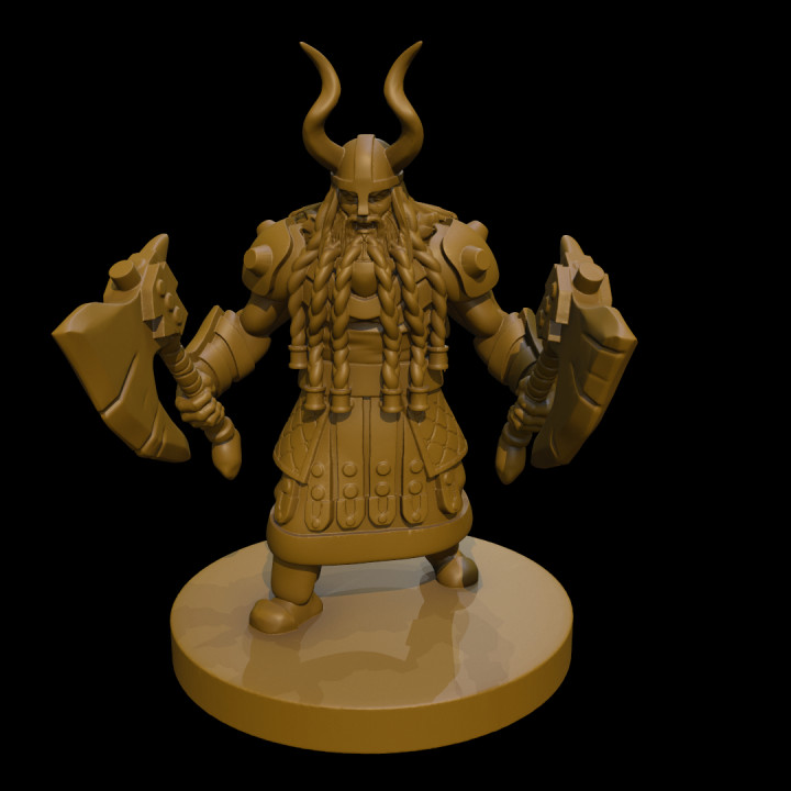 3D Printable Dwarf Warrior by Jeremy Smith