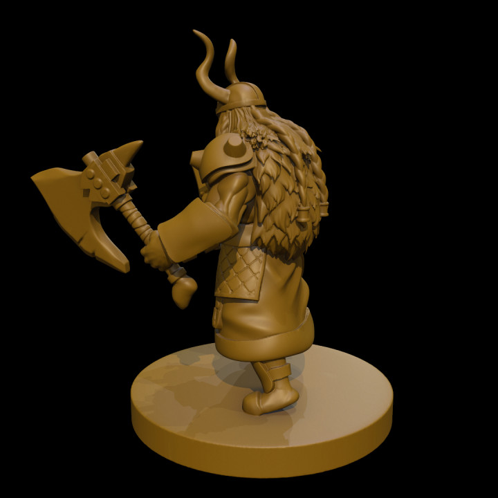 3D Printable Dwarf Warrior by Jeremy Smith