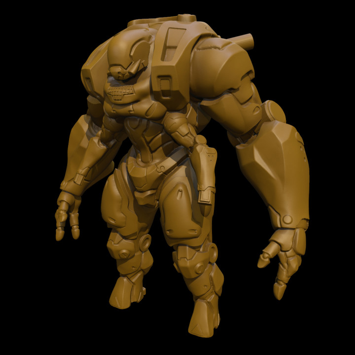 3D Printable 4 armed Mech by Jeremy Smith