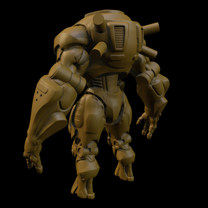 3D Printable 4 armed Mech by Jeremy Smith