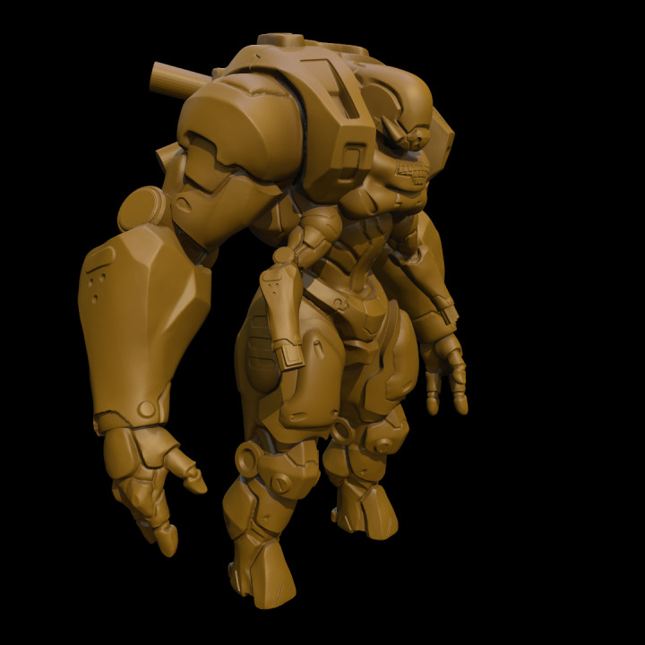 3D Printable 4 armed Mech by Jeremy Smith