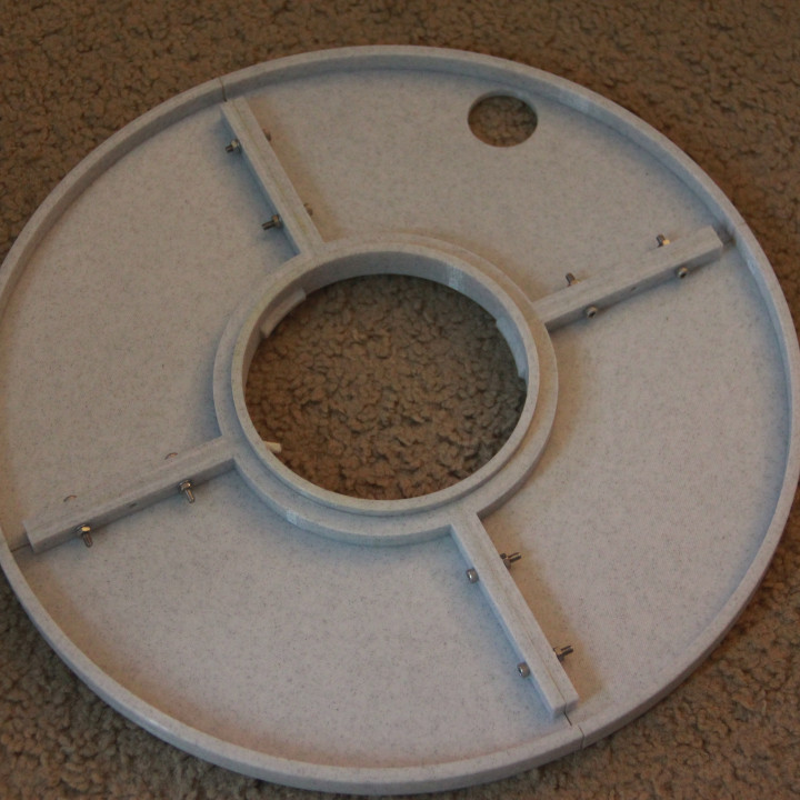 3D Printable Bucket Lid for Modular Hydroponic System by Jordan D Caldwell