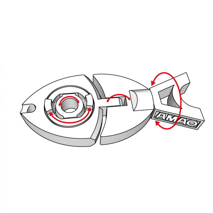 3D Printable Gap test-fish by Amao Chan