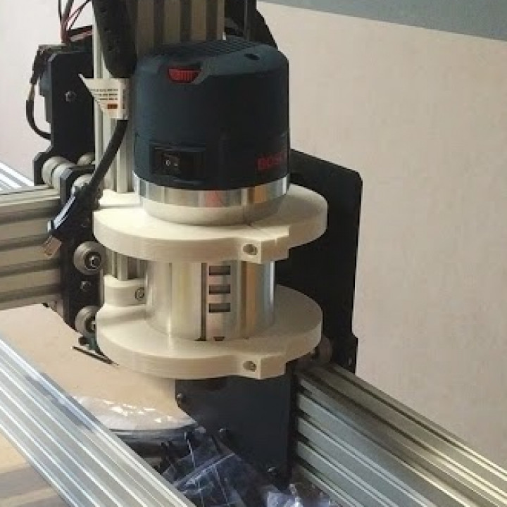3D Printable 90mm spindle mount for CNC by Jason M