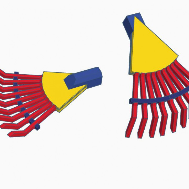 3D Printable Sturdy Mini Rake by James Eckert