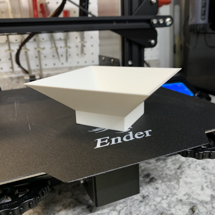 3D Printable Square Funnel by Kevin Belt