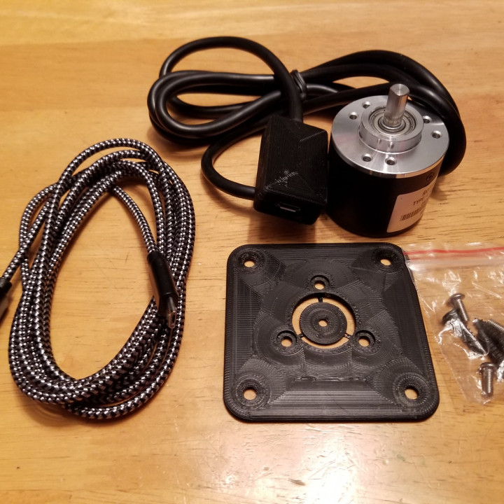 3D Printable Plug and Play USB Arcade Spinner by Arcade Workshop