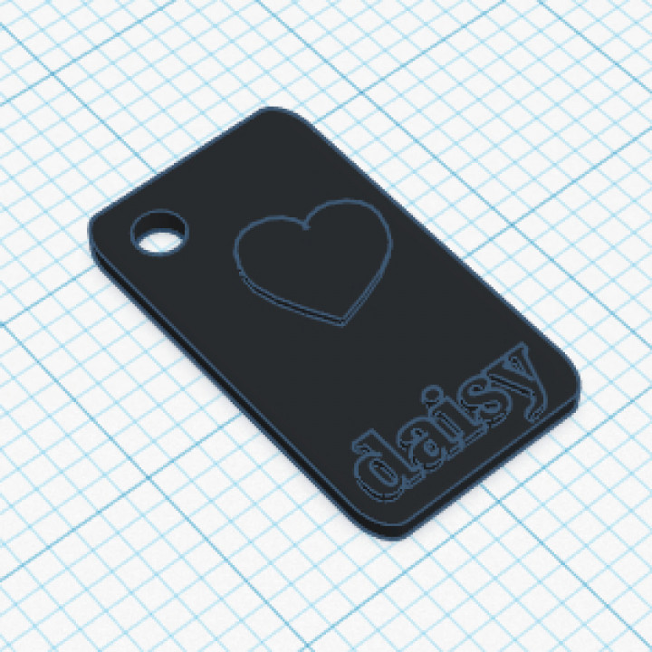 3D Printable Daisy Dog Tag by Satchel Fryzel