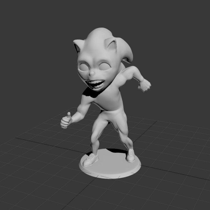 3D Printable Bad Sonic by 3D Print Guy