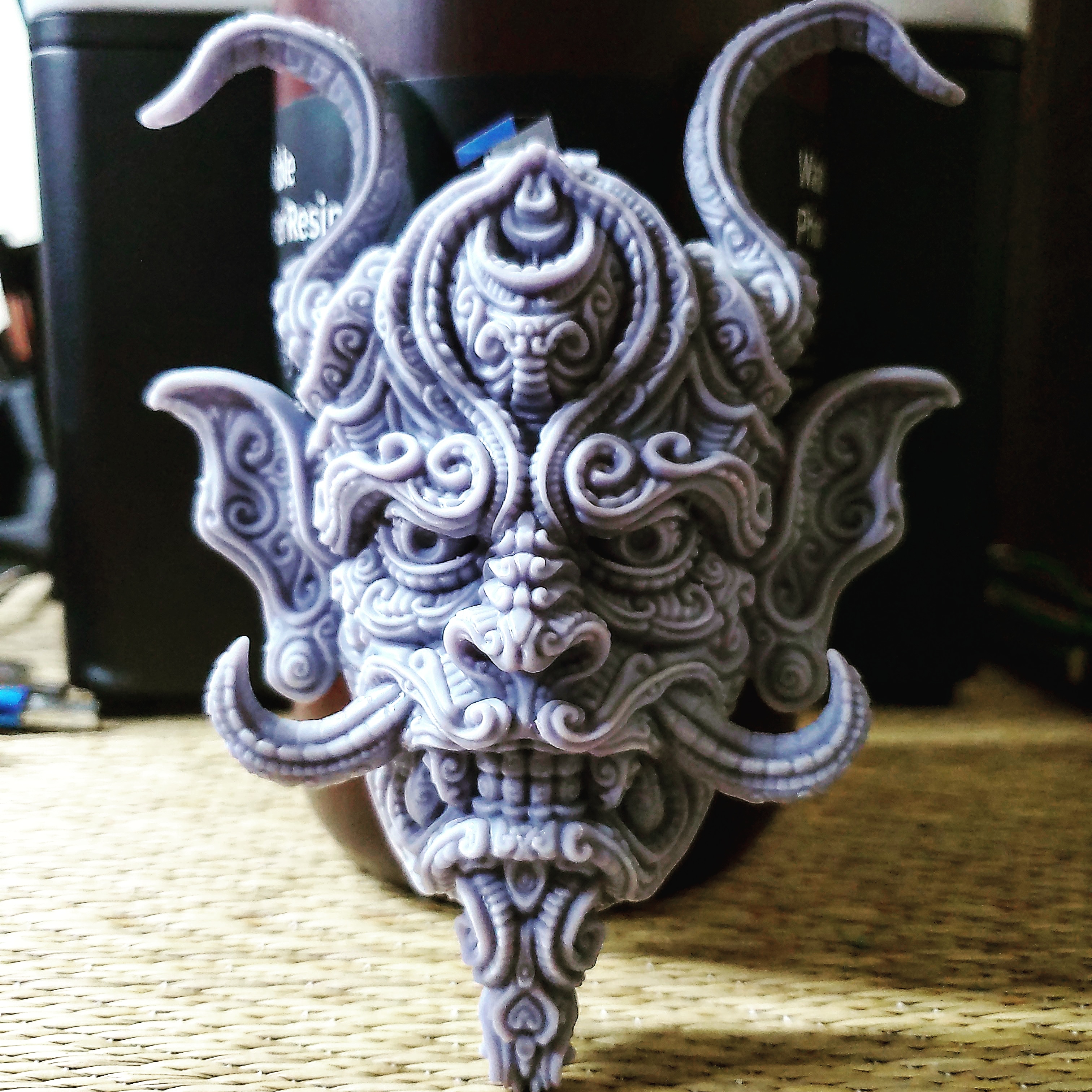 3D Printable Oni wall piece by Zane Rogers