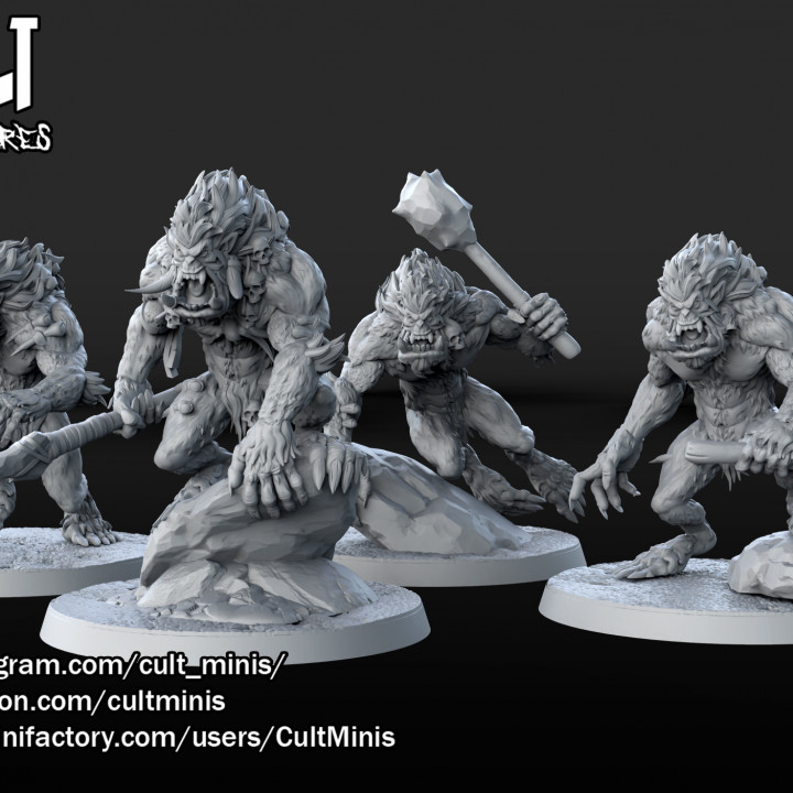 3D Printable Yethi Pack by Cult Miniatures