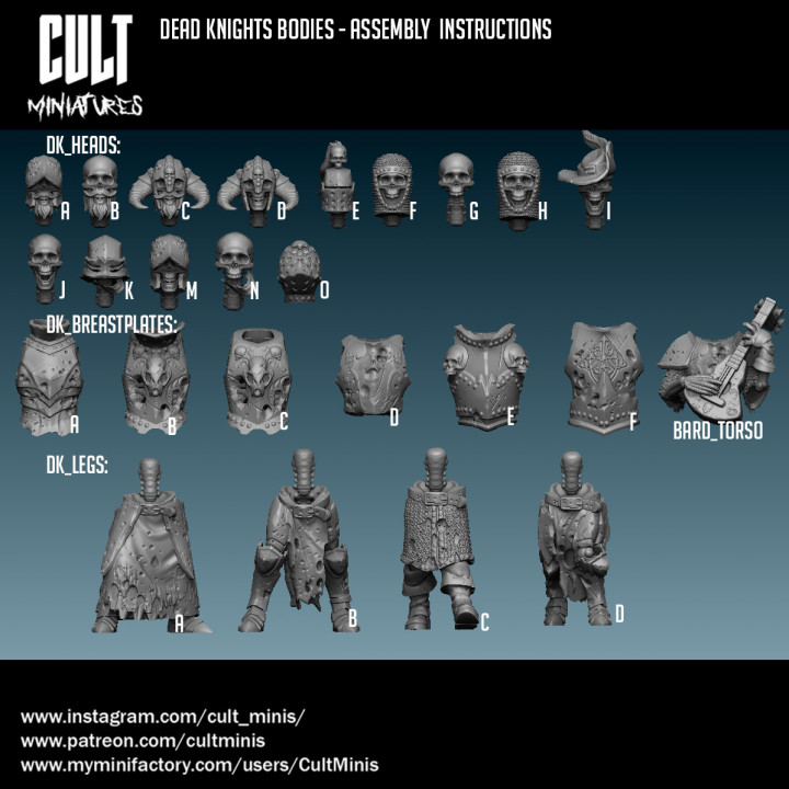 3D Printable Dead Knight Regiment by Cult Miniatures