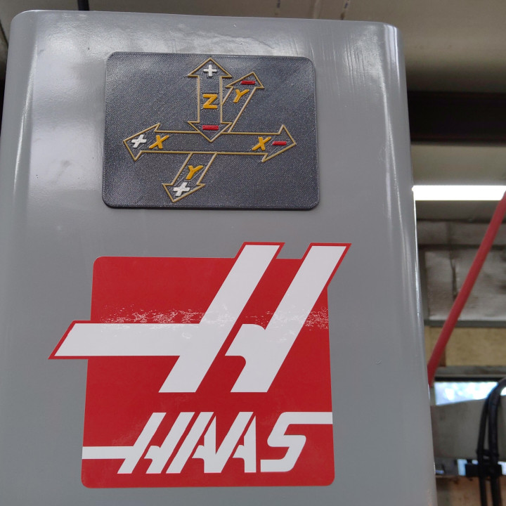 3D Printable XYZ Axis sign for CNC Mill by Adam Wood